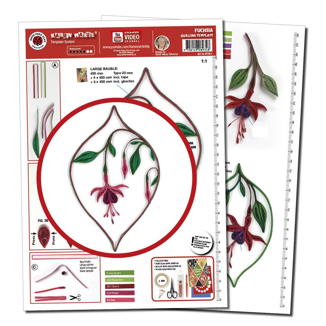 Quilling Template Ark - Fuchsia - Quilling Template / Board - HolstedHus