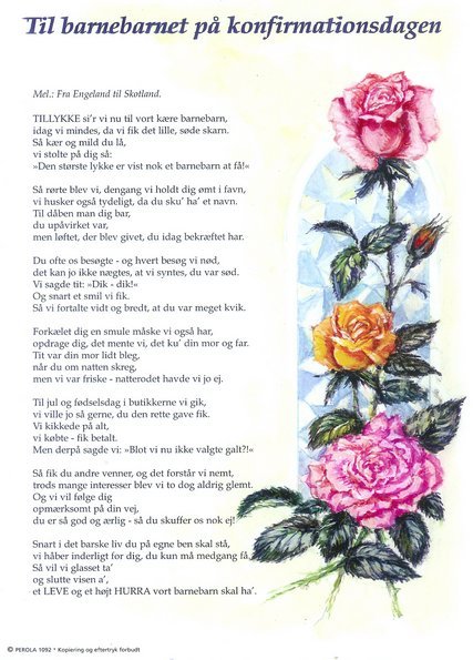 Til barnebarnet på konfirmationsdagen - Sange til konfirmation - HolstedHus