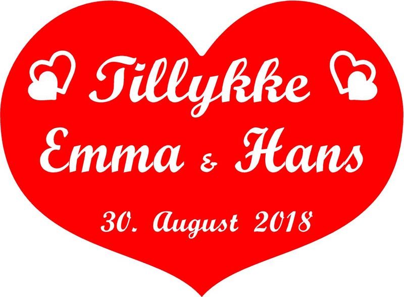 Hjerte / skjold til bryllup - Fix og færdig - Skjold til æresport ...